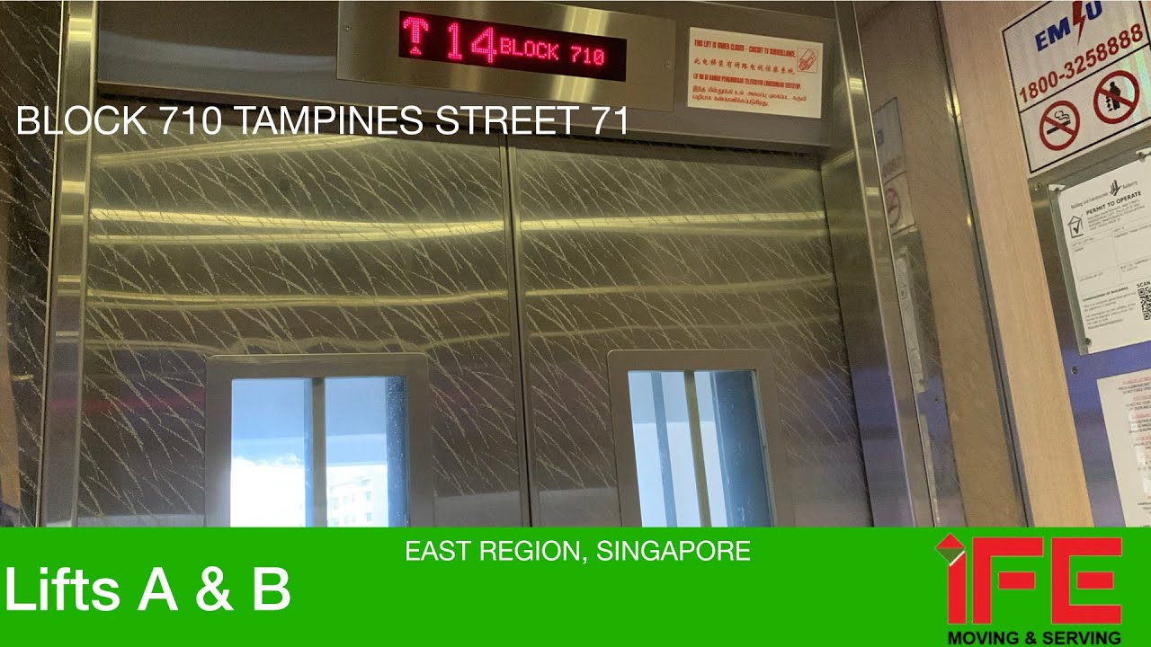 HDB Block 710 Tampines || IFE Elevator - YouTube