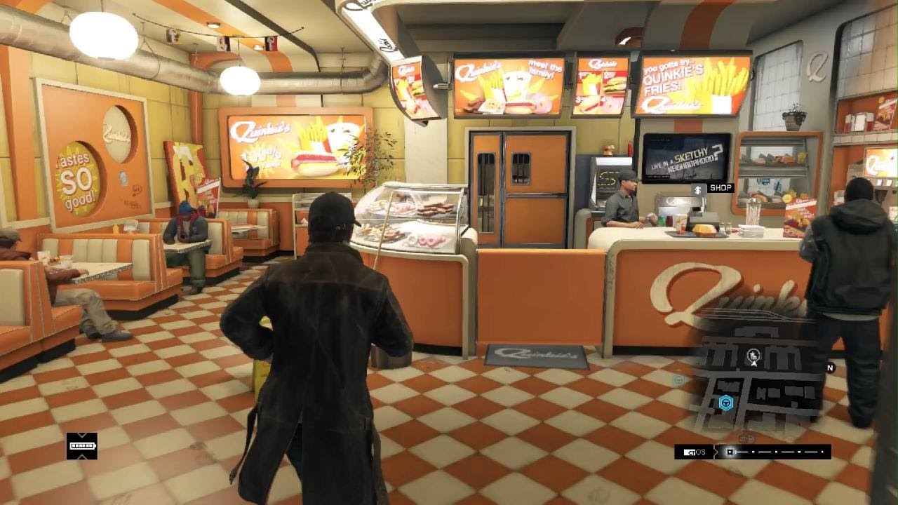 Watch Dogs: Shooting At Fast Food Restaurant - YouTube