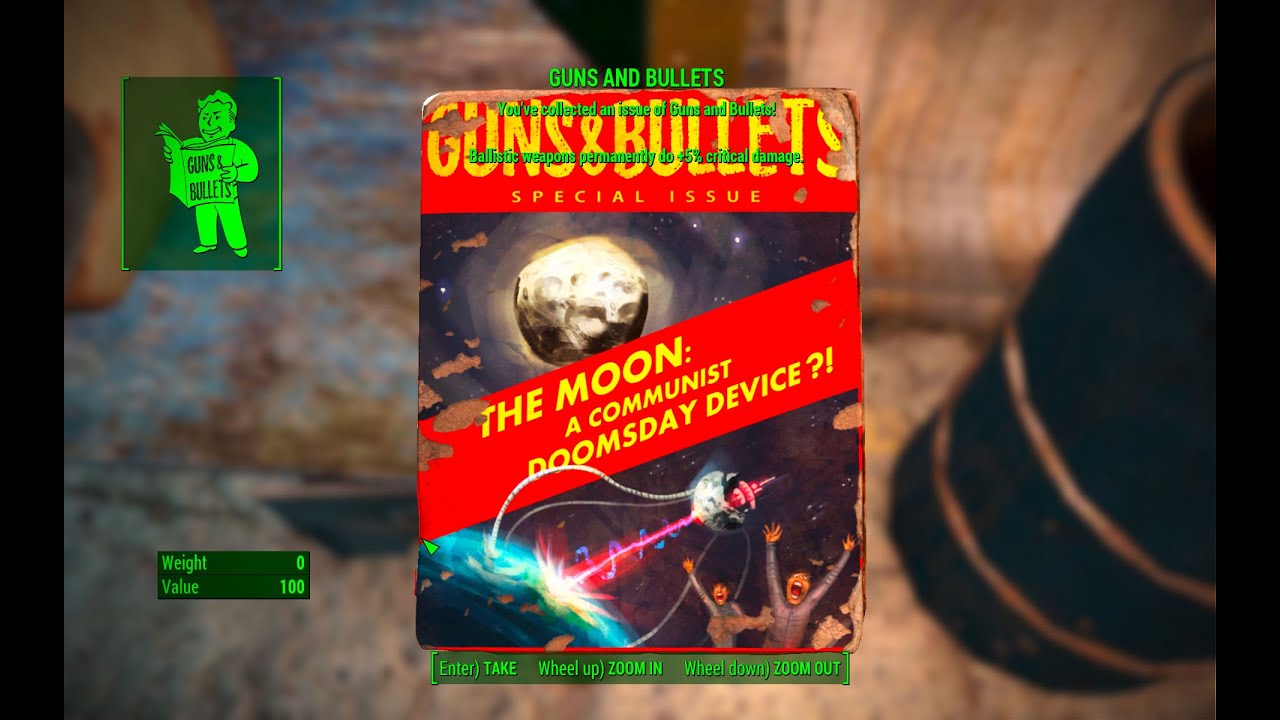 Guns and Bullets Magazine - Quincy Ruins - Fallout 4 - YouTube