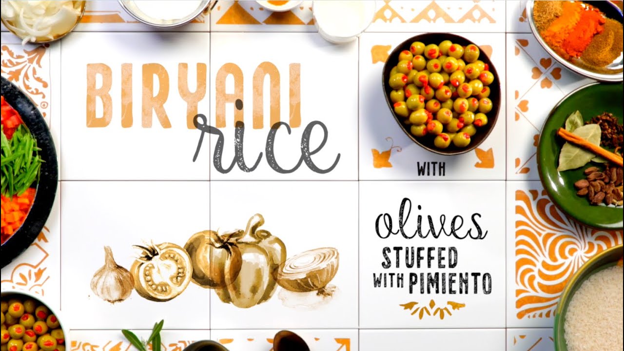 Biryani rice with olives stuffed with pimiento - YouTube