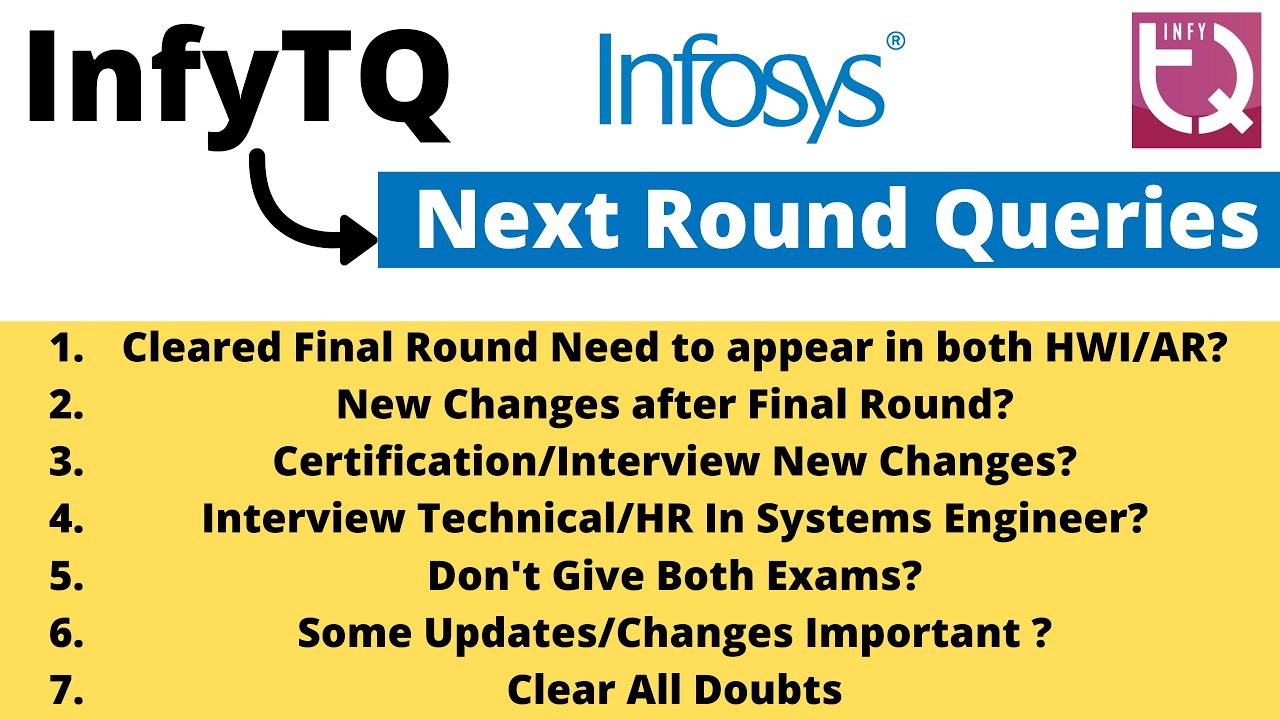 InfyTQ Important Points/Changes after Final Round | All Queries Solved ...