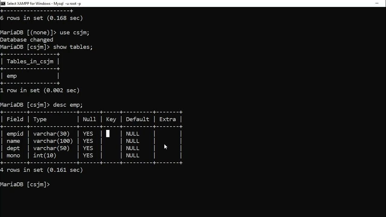 Desc Table In Mysql In Database How To Desc Command Is Use In Mysql Database Mysqldatabase