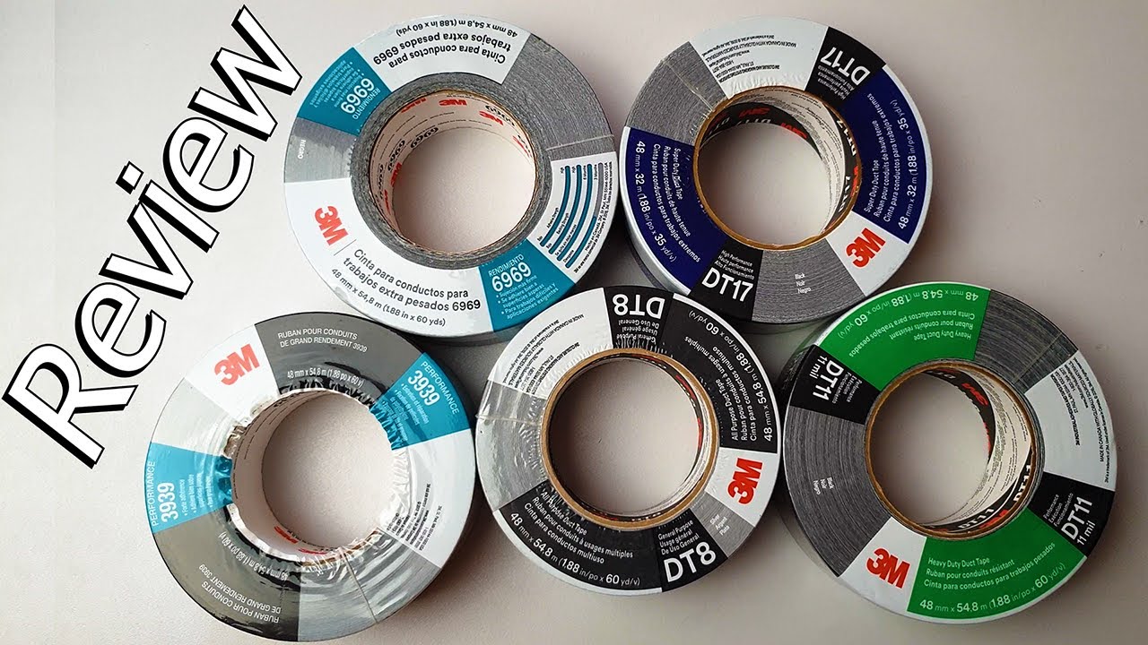 3M DT8, DT11, DT17, 1900, 3939, 6969 Duct Tapes Review, Comparison and ...