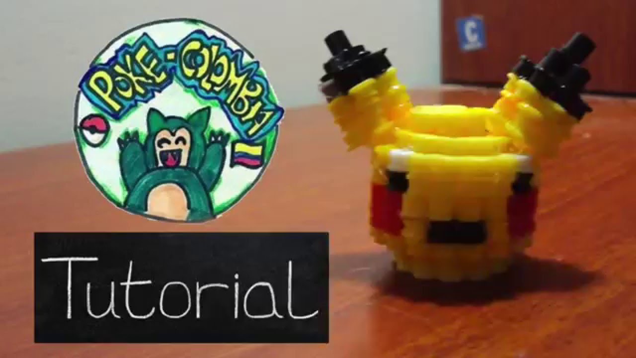TUTORIAL: pikachu en hama beads 3D - YouTube