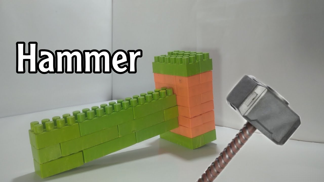 🔴Making a hammer 🔨with cubes (making shapes with cubes) - YouTube