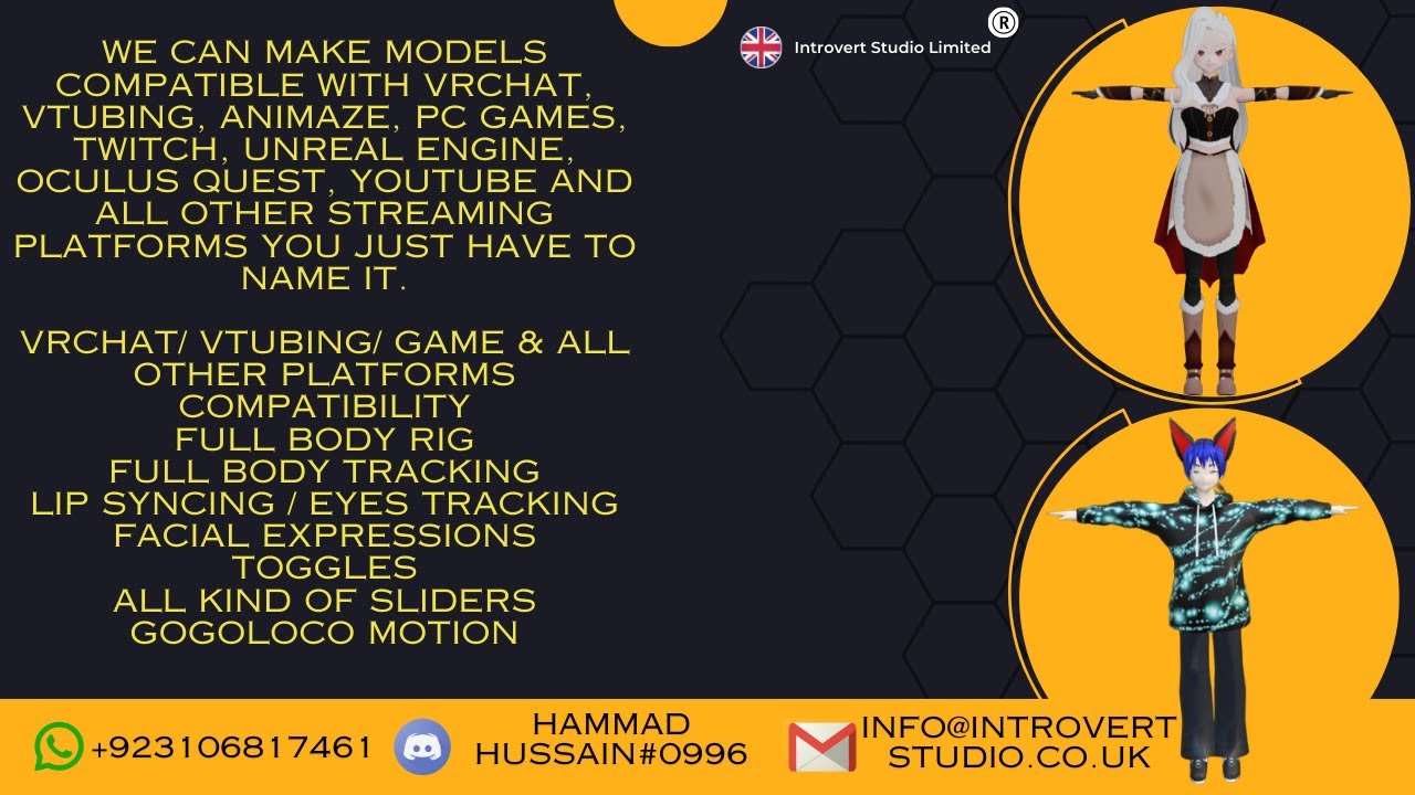 Our services for VRChat & Streaming models | made by #introvert_studio_limited | #commission ...