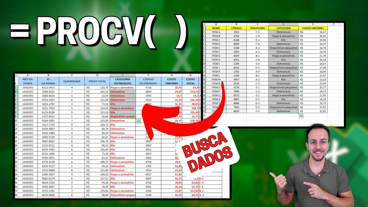 Fórmula PROCV no Excel | Exemplos Práticos + Planilha Grátis | Como ...