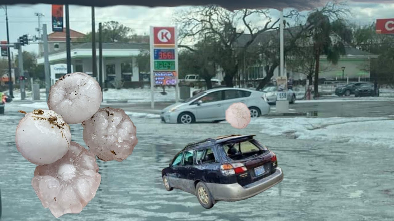 Storm in Florida! hail hit Melbourne, jacksonville! crazy hail - YouTube