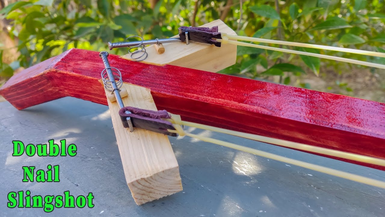 DIY Slingshot - Unique Double Nail Slingshot - YouTube