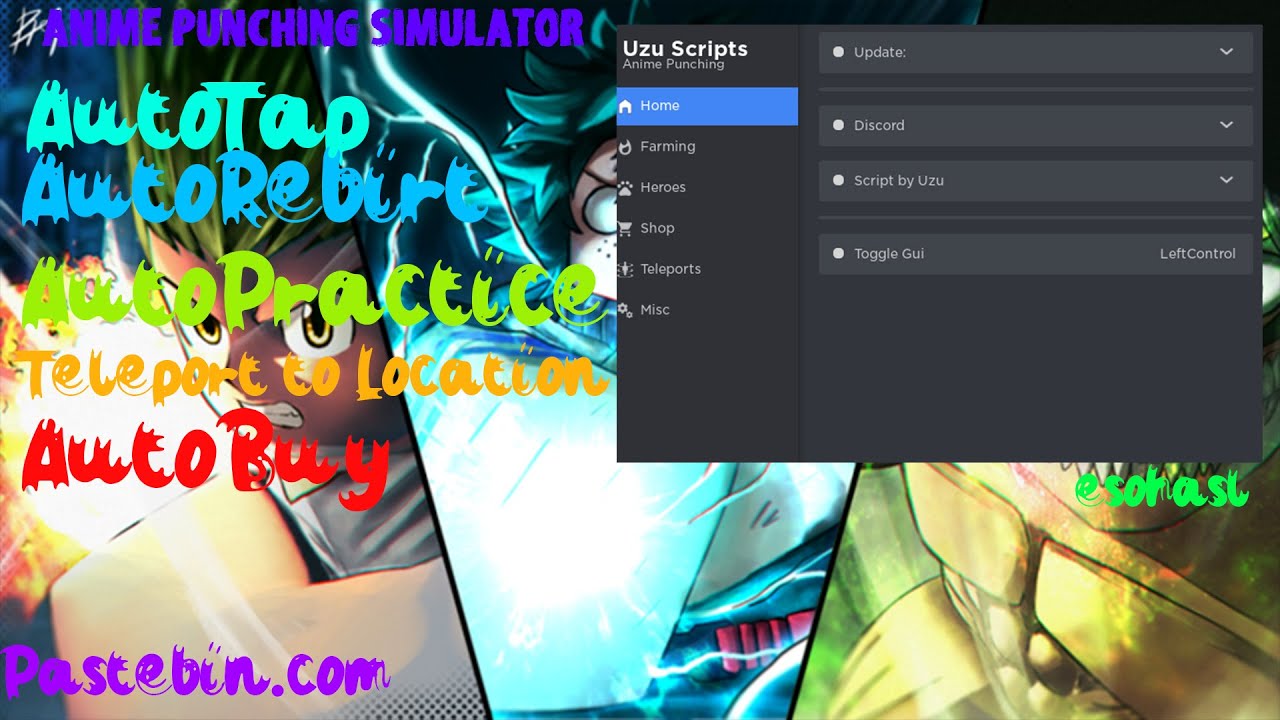 Anime Punching Simulator Script AutoTap / AutoRebirth | Roblox - YouTube
