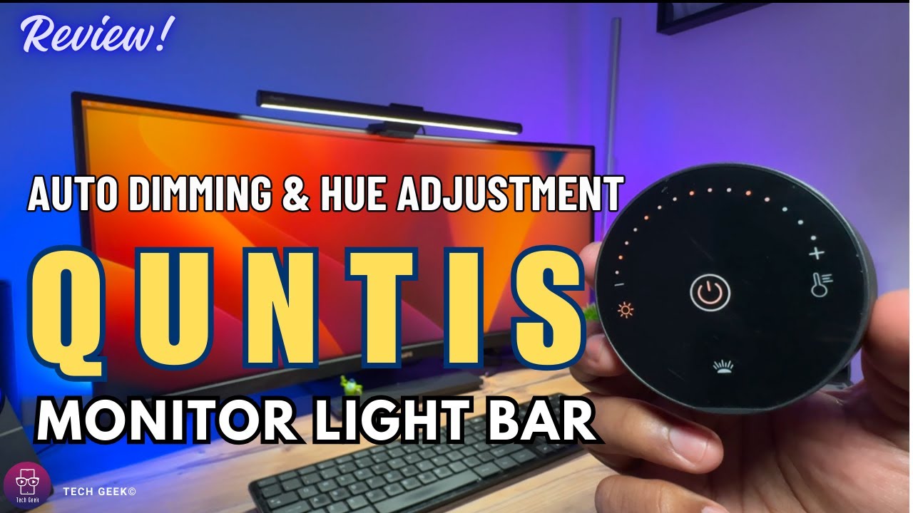 Quntis Monitor Light Bar with Remote Control-Stepless Auto Dimming ...