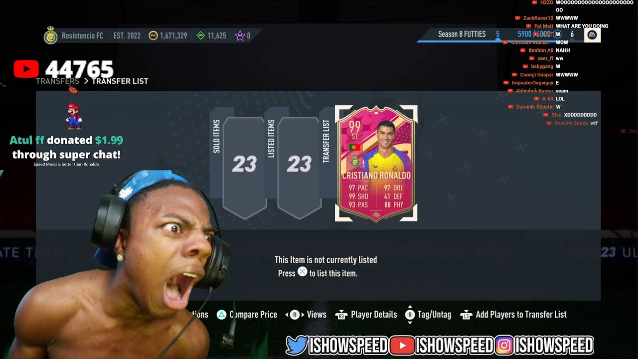 Speed Finally Gets RONALDO ON FIFA 😂 - YouTube