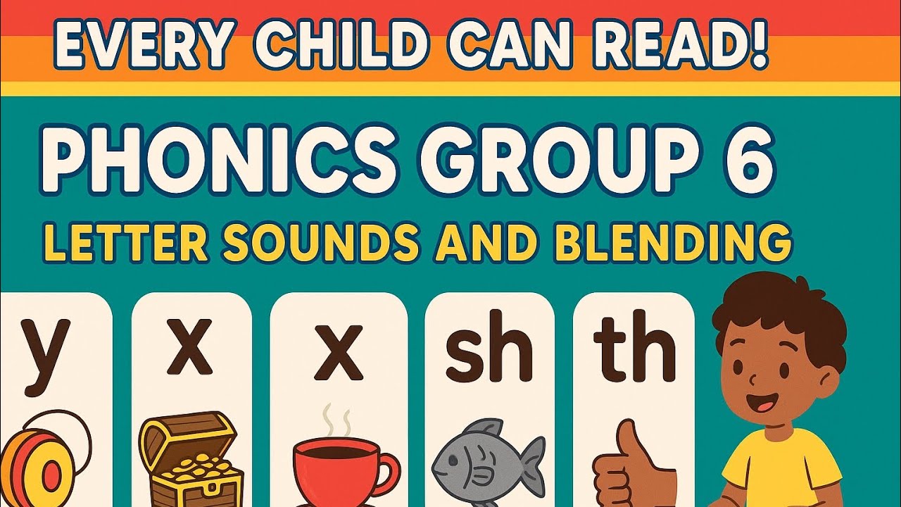 Every Child Can Read! | Phonics Group 6 | Letter Sounds & Blending (y ...