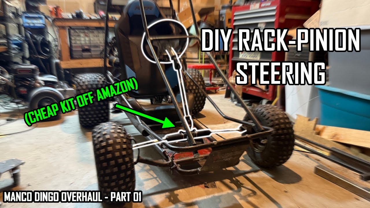 I made BETTER STEEERING for my Yard Kart! - Manco Dingo Build: Part 01 ...
