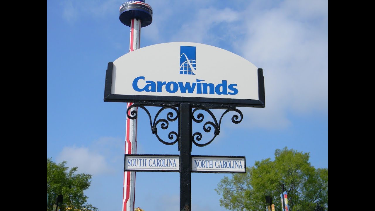 South Carolina / North Carolina Border at Carowinds - YouTube