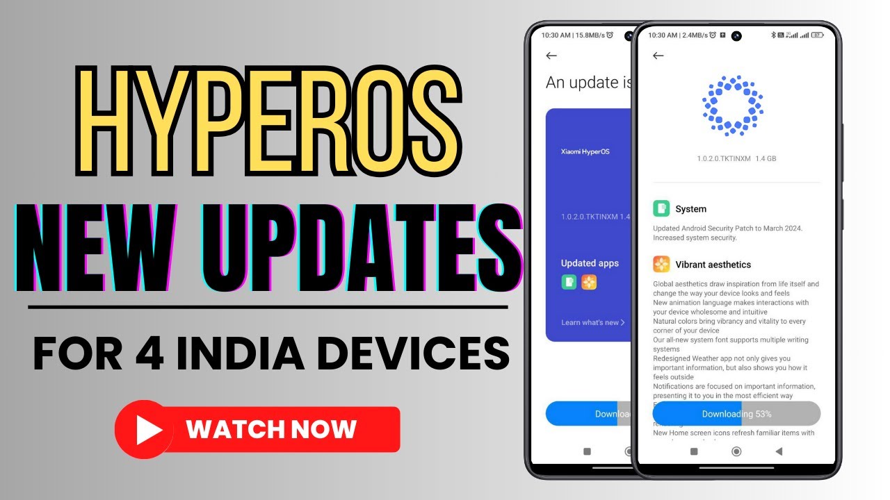 HyperOS amazing updates are now released for 4 devices in India 🔥 - YouTube