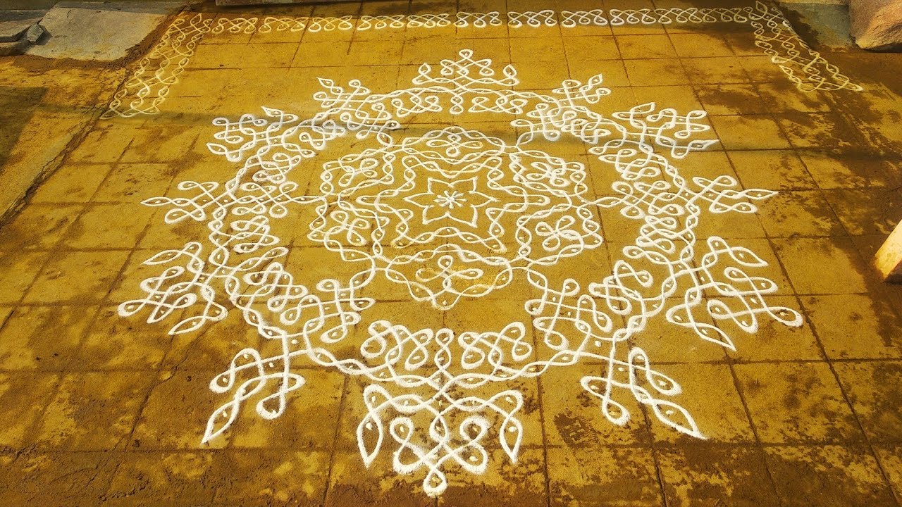 Big kolam designs for beginners || easy to draw - YouTube