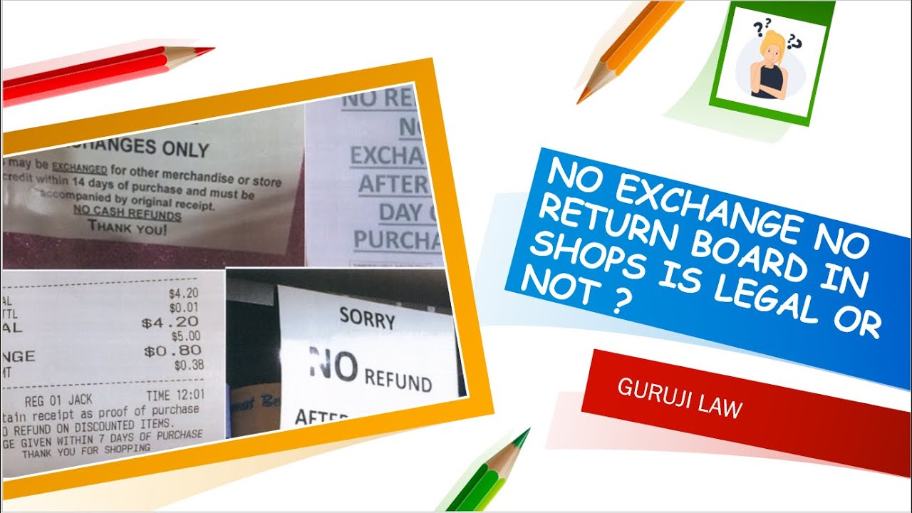 NO RETURN NO EXCHANGE Board in Shop is Legal or Not | Guruji Law - YouTube