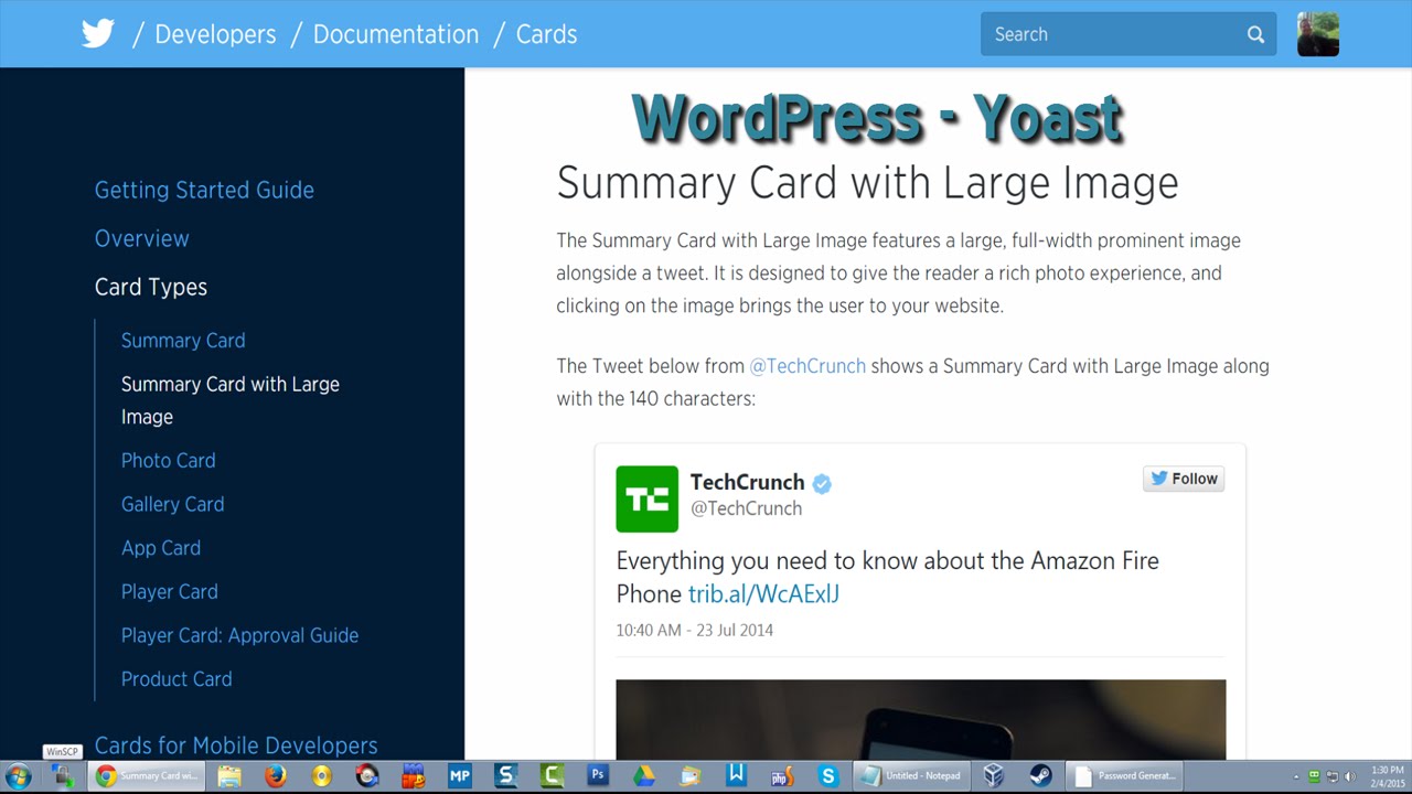 How to add Twitter Summary cards with Big Image in WordPress - YouTube