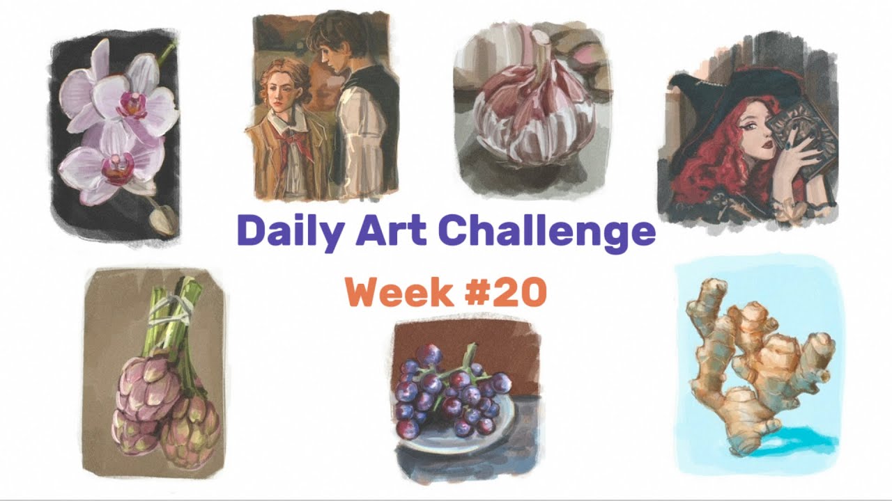 [Daily Art Challenge - Week 20] Draw with me ️ - YouTube