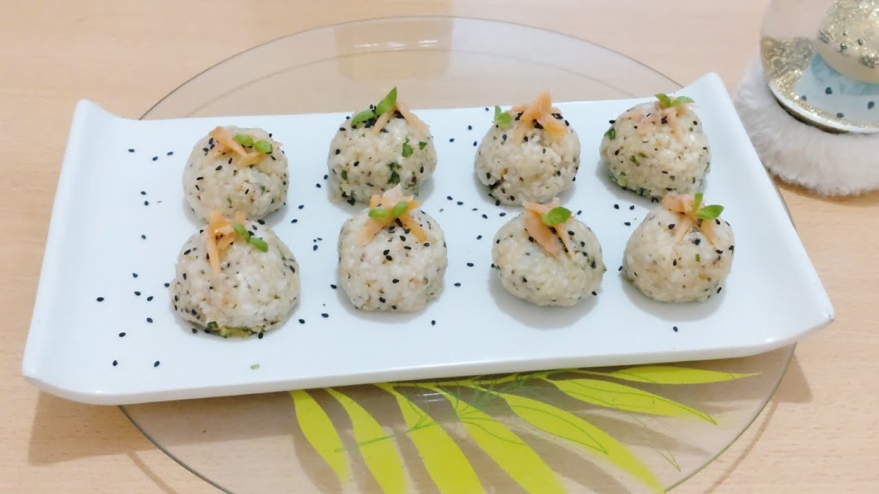 boulettes de riz farcies façon sushis ,un vrai délice 😍 - YouTube