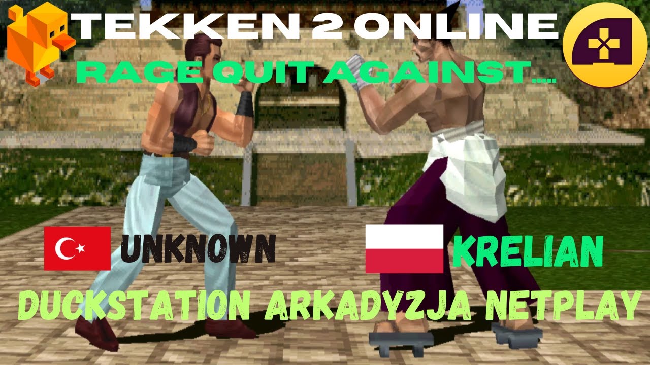 Tekken 2 Online - Unknown vs Krelian - Duckstation netplay [Arkadyzja] - YouTube