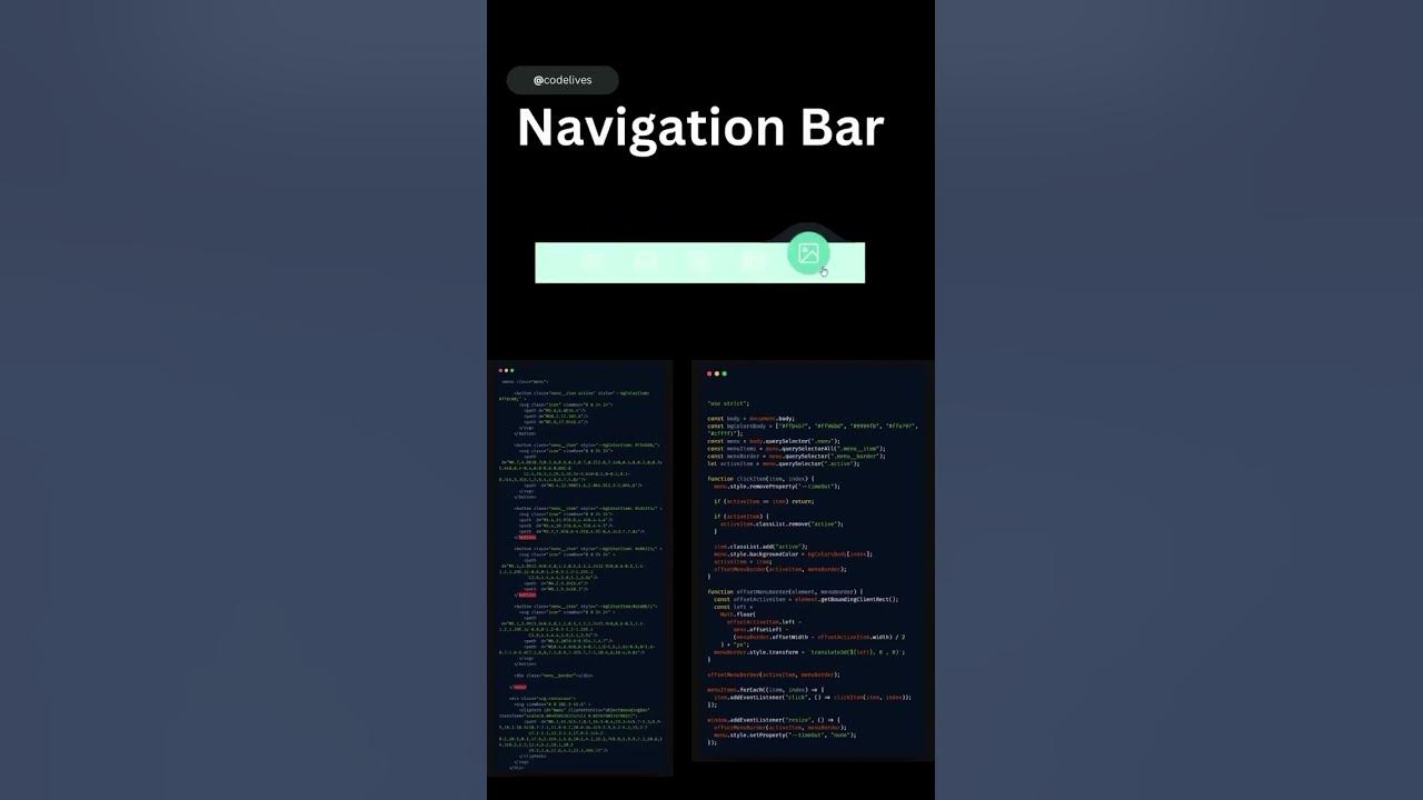 Nav Bar🤟🔥shorts Viral Coding Coder Webdevelopment Html Javascript Youtube 
