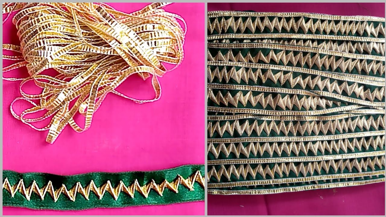 How to Make Gota Patti Lace | Gota Zari Lace - YouTube