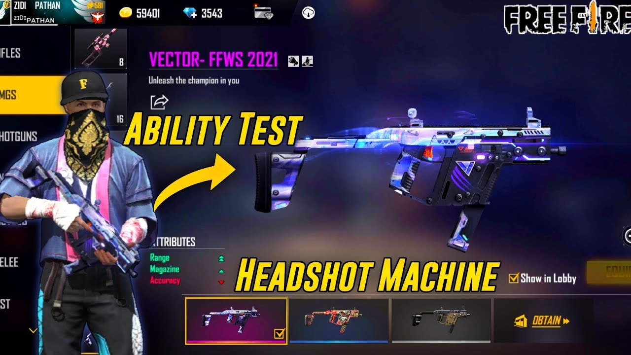 FFWS 2021 Gun Series | FFWS 2021 Vector Gun | New Vector Gun Ability ...