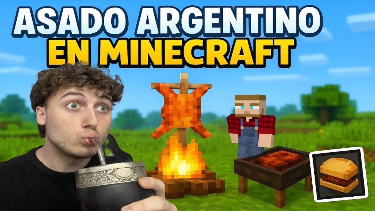 HICIMOS UN ASADO EN MINECRAFT - YouTube