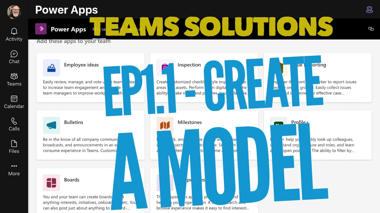 Create A Power App In Teams - [ep1-1] - Create Models - YouTube