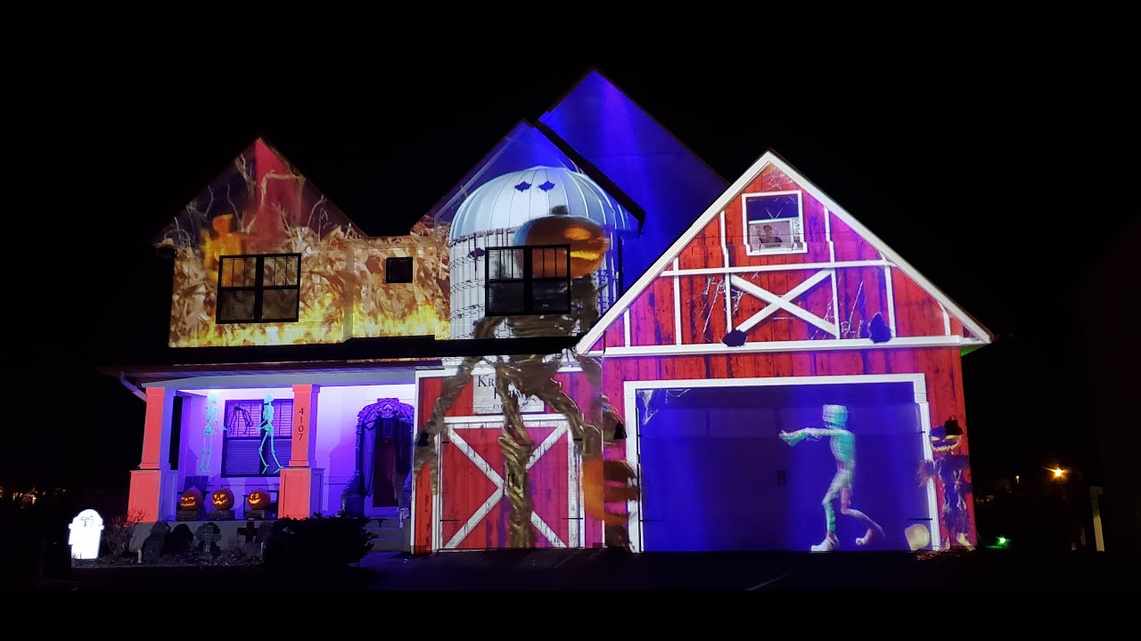 Halloween 2022 - Monster Party House Projection Mapping - YouTube