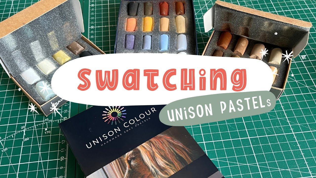 Swatching 3 of my Unison soft pastel sets! - YouTube