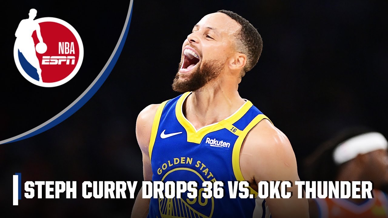 Steph Curry DROPS 36 as Golden State Warriors beat OKC Thunder 🏆 | NBA ...