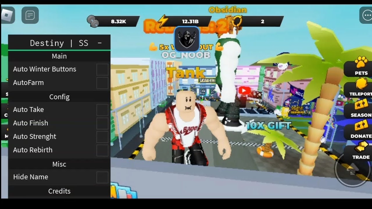 Roblox Strongman Simulator X script - YouTube