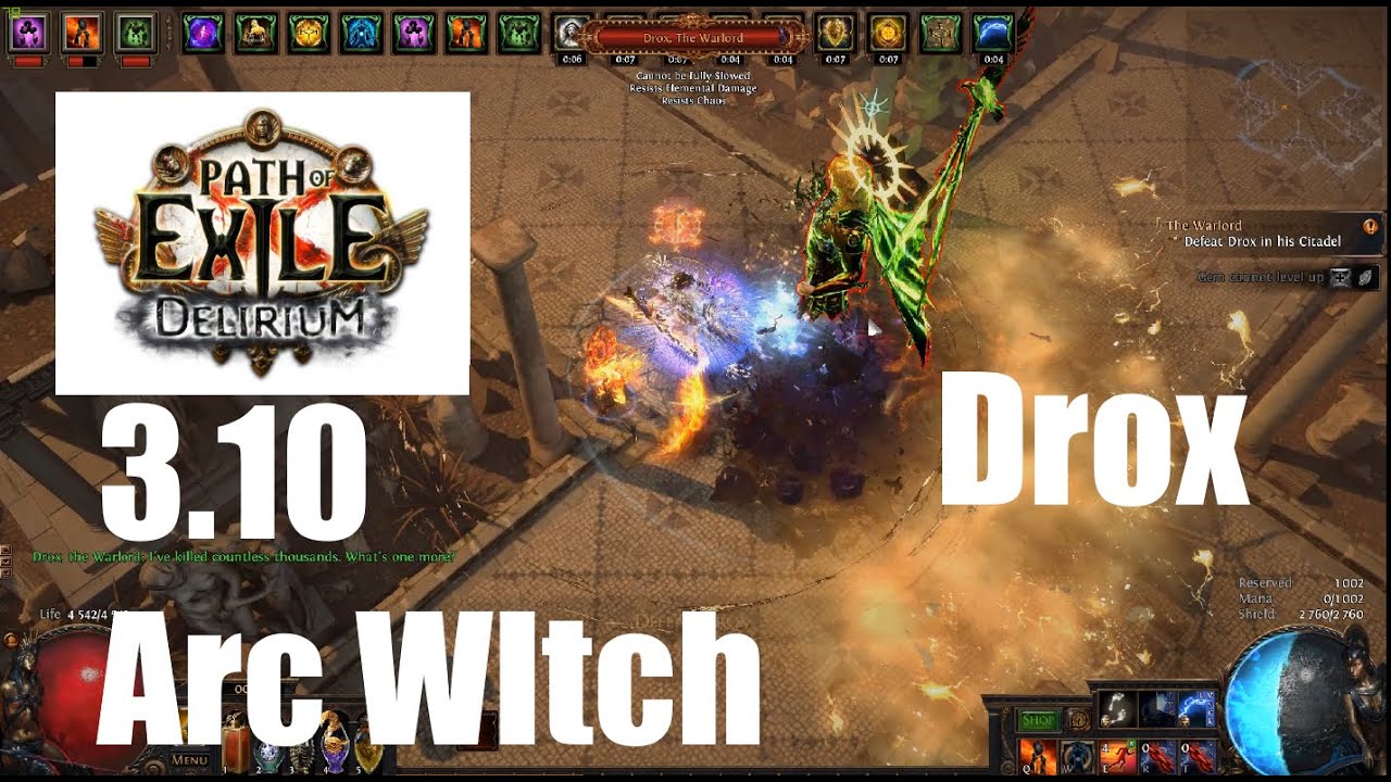 [PoE] 3.10 Arc Witch - Drox, the Conqueror T16 - YouTube