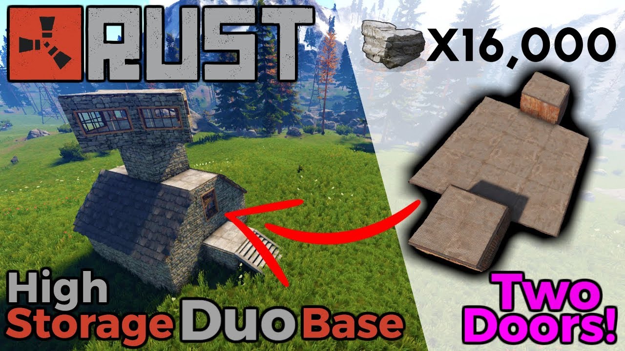 RUST | High Storage Duo Base! | TWO ENTRANCES - YouTube