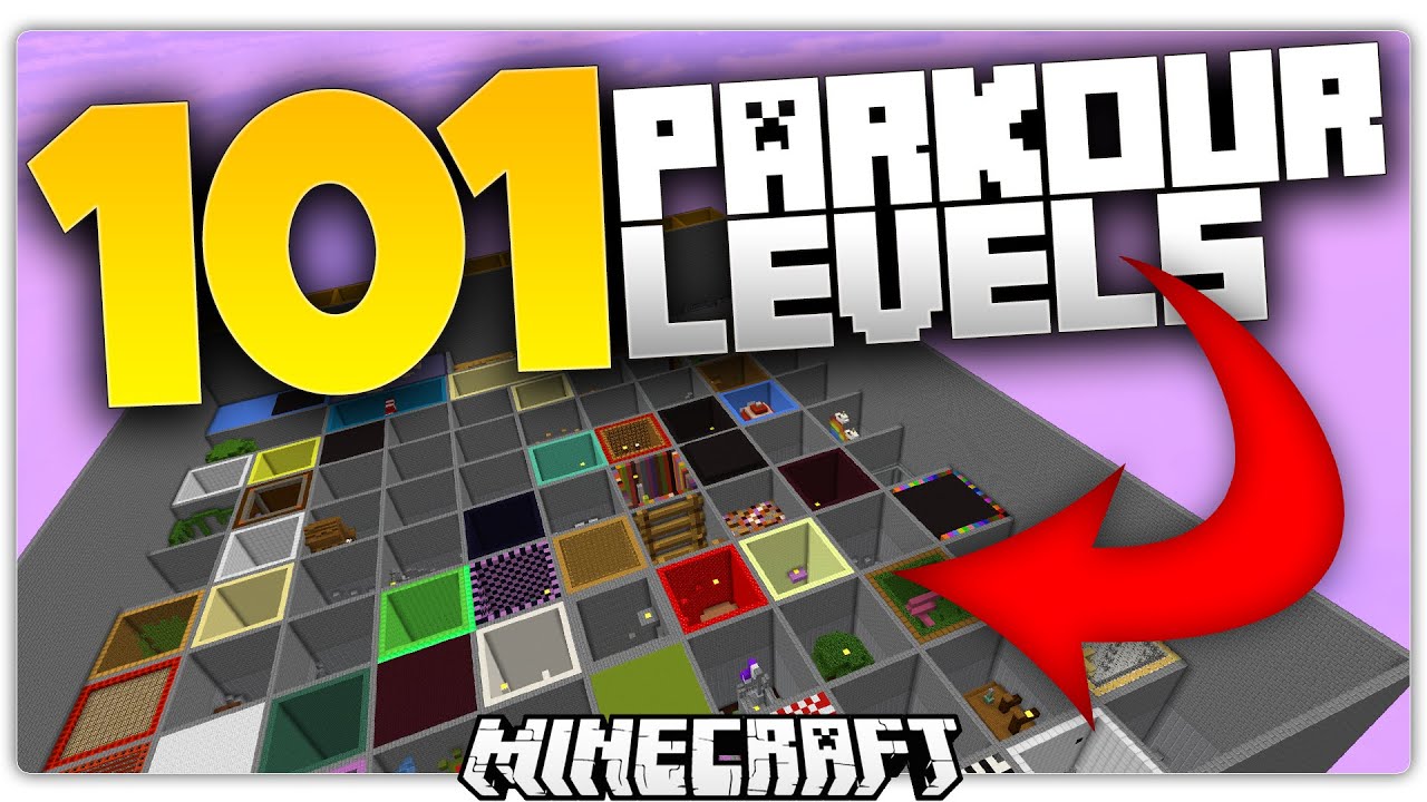 101 Minecraft Parkour Levels Youtube