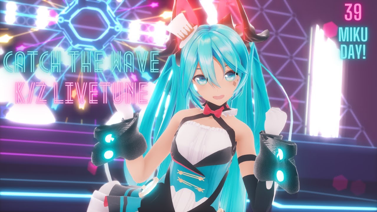 【MMD】- Catch the Wave 【By : kz/Livetune】YYB Magical Mirai Miku 2019 - YouTube