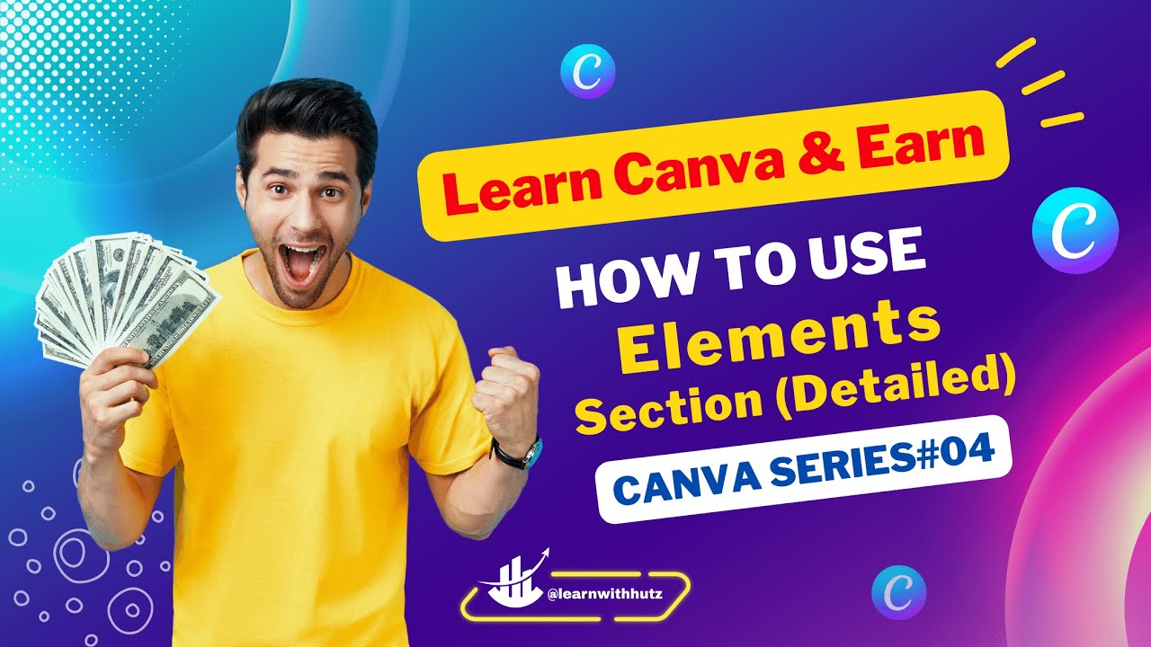 How to use Elements & Sections in Canva | complete Canva course Basic to advance level | part ...
