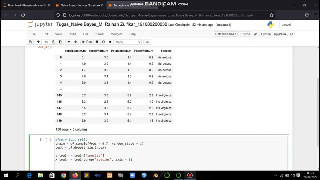 Klasifikasi NAIVE BAYES Menggunakan Jupyter Notebook - YouTube