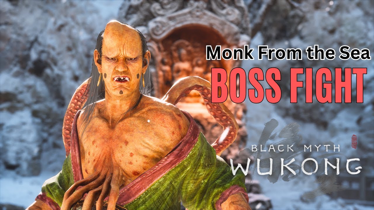 Monk From the Sea Boss Fight - Black Myth Wukong PS5 4K - YouTube