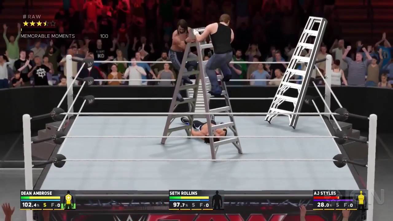 WWE 2K17 LADDER MATCH GAMEPLAY!! - YouTube