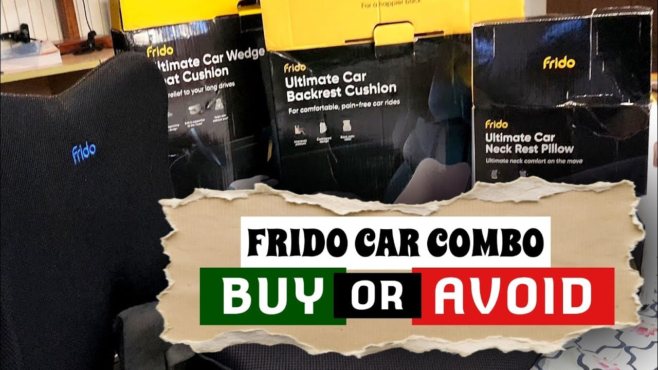 Frido car combo/Backrest Cushion, Neck Rest Pillow, Wedge Seat Cushion ...
