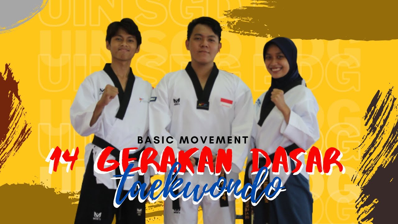 14 GERAKAN DASAR TAEKWONDO (BASIC MOVEMENT) - YouTube