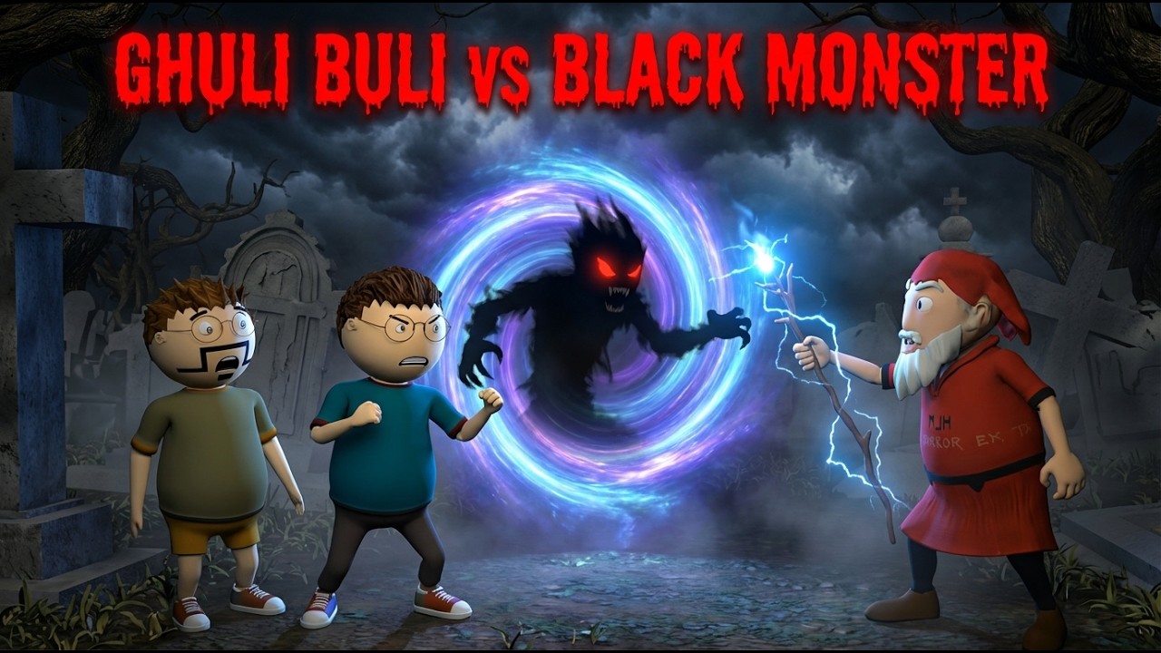 Gulli Bulli aur The Black Monster |The monster Horror Story|android ...