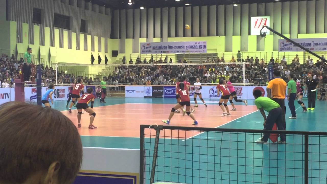 วอลเลย์บอล ไทยเดนมาร์ค-ซูเปอร์ลีค 2016 BGVC vs นครนนท์ - YouTube