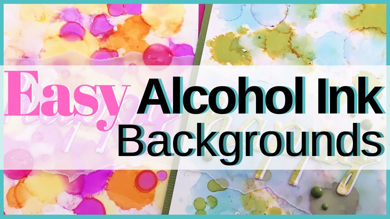 Fast & Easy Cards with alcohol ink Backgrounds - YouTube