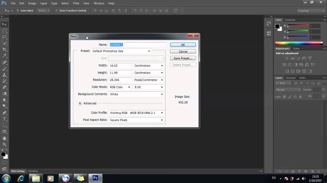 เริ่มต้นการใช้งาน Photoshop cs6 - YouTube