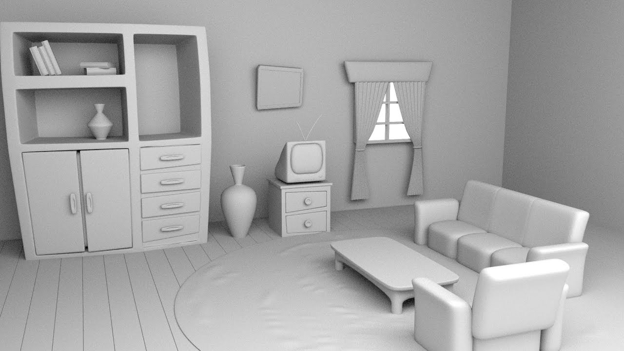 Modeling a cartoon type tv Launch in Autodesk Maya - YouTube